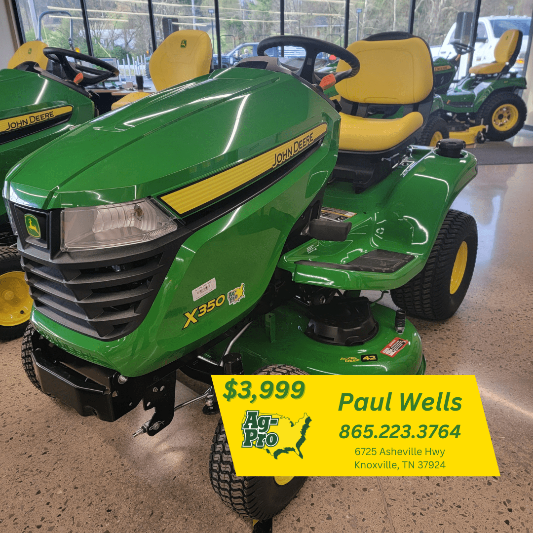NEW John Deere X350 Riding Lawn Tractor - ProGreen Plus